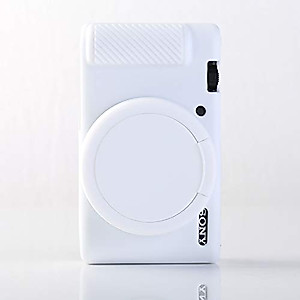 Yisau Camera Case for Sony ZV-1, Sony ZV1 Camera Case Digital Camera Anti-Scratch Slim Fit Soft DSLR Camera Sleeve with ZV1 Screen Protector (White)