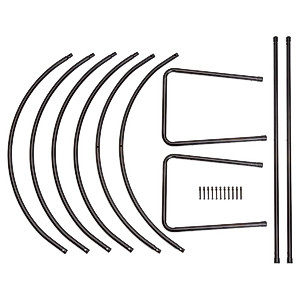 DOEWORKS 30 Inches Medium Round Steel Firewood Racks Heavy Duty Holder Log Rack Hoop