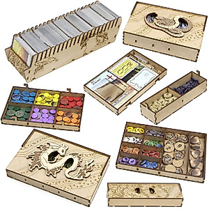 TowerRex Board Game Organizer for Spirit Island Board Game Box, Jagged Earth Expansion, Branch and Claw Expansion, Spirit Island Board Game Components, Tokens, Cards, Spirit Island boardgame