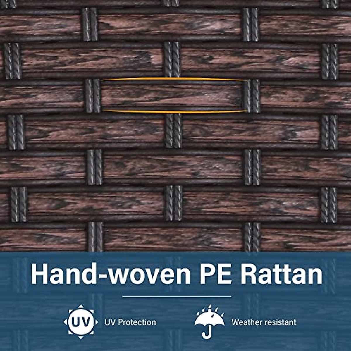 MIXPATIO 9 Pcs Outdoor Patio Dining Set for 8, Patio Furniture Set, Expandable Metal Dining Table and Rattan Wicker Cushioned Swivel Chairs, for Patio, Deck, Yards, Poolside