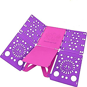 BoxLegend Version 3 Shirt Folding Board t Shirts Clothes Folder Durable Plastic Laundry folders Folding Boards Helper Tool for Adults and Children(Purple)