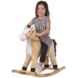 Rockin' Rider Derby Rocking Horse Ride on Beige, Large
