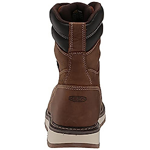 KEEN Utility Men's Cincinnati 8" Waterproof Composite Toe Wedge Work Boots, Belgian/Sandshell, Numeric_11 Wide