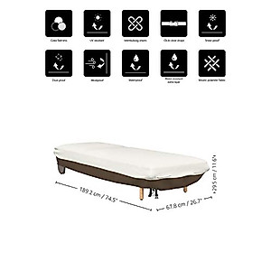 Amazon Basics Chaise Outdoor Patio Lounge Cover, Beige / Tan