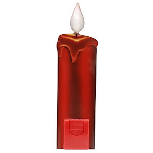 Gerson 2620040 LED Red Candle Window Cling w/Warm White LED Light 7.5" H