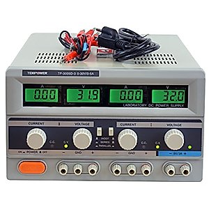 Tekpower TP-3005D-3 Digital Variable Triple Outputs Linear-Type DC Power Supply, 0-30 Volts @ 0-5 Amps