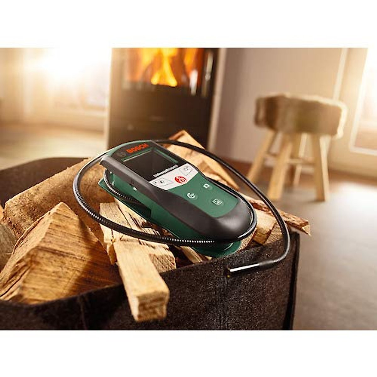 Bosch UniversalInspect Inspection Camera (8 mm diameter endoscope for high-quality colour images with a flexible length of 0.95 m and built-in memory function)