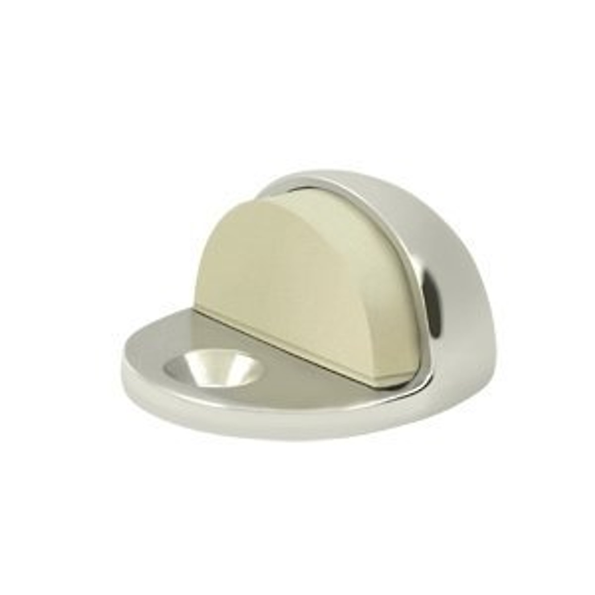 Deltana DSLP316U14 Floor Mounted Dome Shaped Door Stop Low Profile Polished Nickel