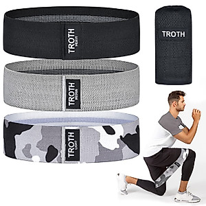 TROTH Resistance Bands Set - Resistance Band Women, Booty Exercise Band, Resistance Bands Set Men, Home Gym Strength Training Equipment, Fitness Accessories for Pilates, Squat, Yoga & Pull Up Workout