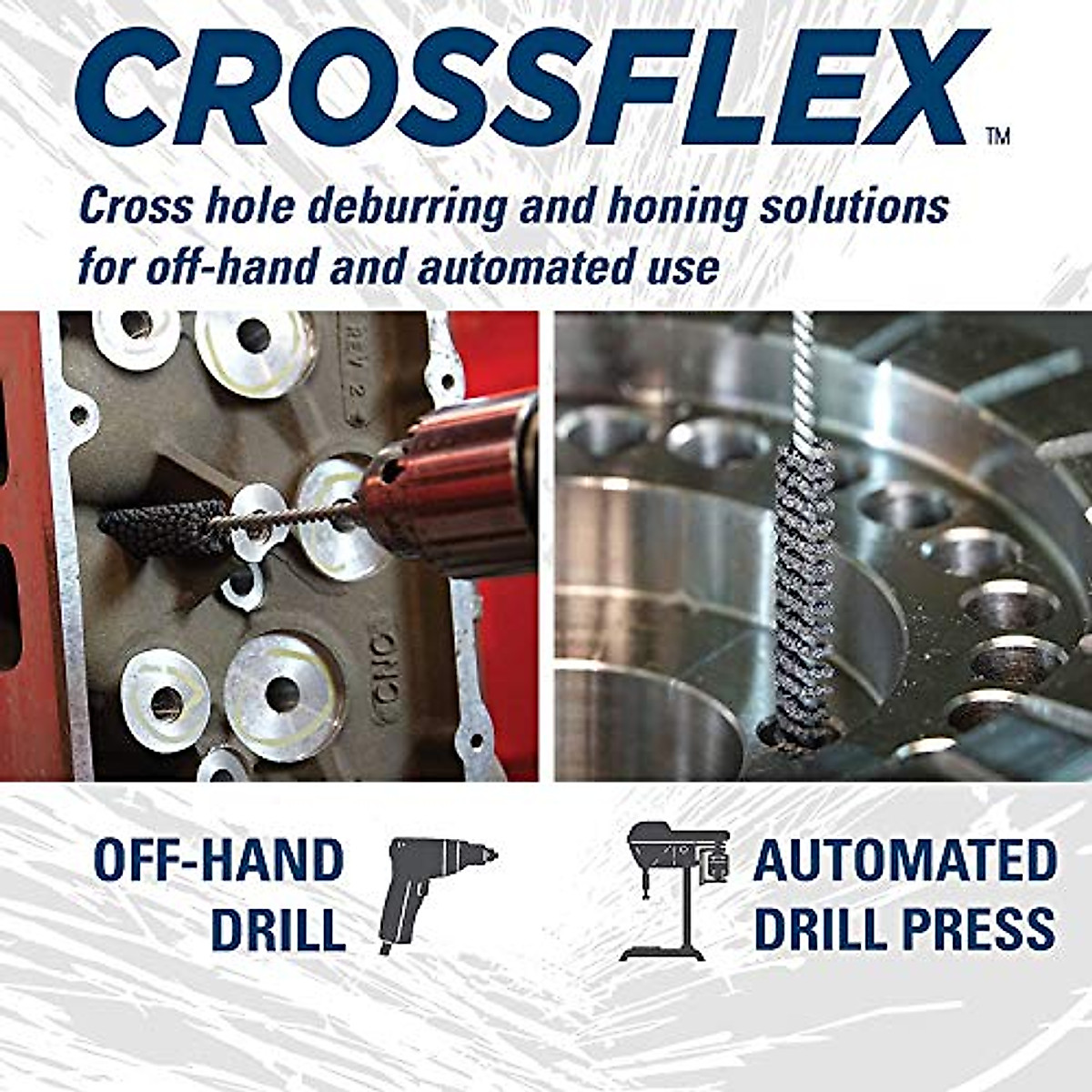 Weiler 34311 Crossflex Standard Duty Bore Brush, 6MM Dia, 120SC with Collet