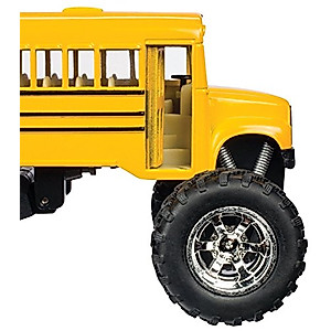 🚌 KiNSFUN 5" Monster School Bus Die Cast Metal Model Toy Car w/ Pullback Action