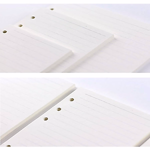 A6 Refill Paper, 6 Ring Loose Leaf Lined Paper, 90 Pages A6 6-Hole Planner Binder inserts with Binder Dividers for A6 Binder Budget Planner Journals Notebook Painting Personal Organiser-Line Pages