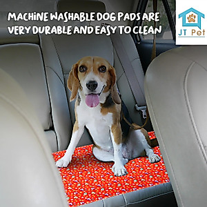 JT Pet Guinea Pig Cage Liner Fleece Cage Liners Puppy Pads Washable Reusable Waterproof Pee Pads Hamster Bedding Extra Large Dog Crate Lining (Set of 4 - 47" x 24") (Blue Red Piggies)