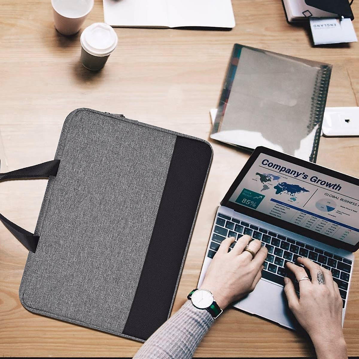 17-17.3 Inch Laptop Bag, Men Women TSA Briefcase with Organizer for HP Envy 17 17t/Pavilion 17, Dell Inspiron 17/G3 G7 17.3, Ideapad 330 L340 17.3, Acer Aspire 17.3, ROG MSI GS75 17.3 Case, Gray