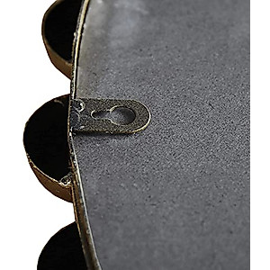 MADISON PARK SIGNATURE Wall Décor Marlowe Metal Spherical Frame Round Mirror for Living Room - Home Accent, Ready to Hang Bedroom Decoration, 27" Diameter, Gold