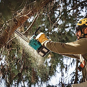 Makita XCU08PT Lithium-Ion Brushless Cordless (5.0Ah) 18V X2 (36V) LXT 14" Top Handle Chain Saw Kit, Teal