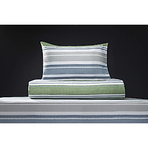 XLNT Twin Size Bedding | Duvet Cover | 3 Piece Set | Comforter Cover | Bed Sheet | Pillow Cover | Soft Cotton Blend | Machine Washable | Designed | Riptide Blue Green