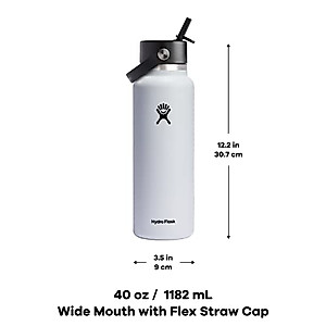Hydro Flask 40 OZ WIDE FLEX STRAW CAP BLACK