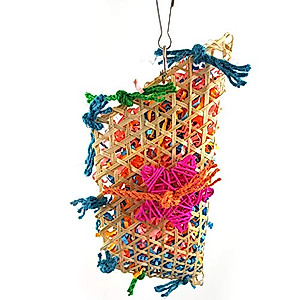 Parrot Bird Pull Bites Climb Chew Toy Colorful Hanging Strip Rope Pet Cage Decor