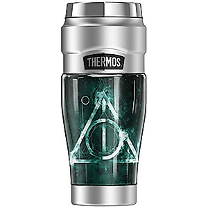 THERMOS Harry Potter Deathly Hallows Logo, STAINLESS KING Stainless Steel Travel Tumbler, Vacuum insulated & Double Wall, 16oz