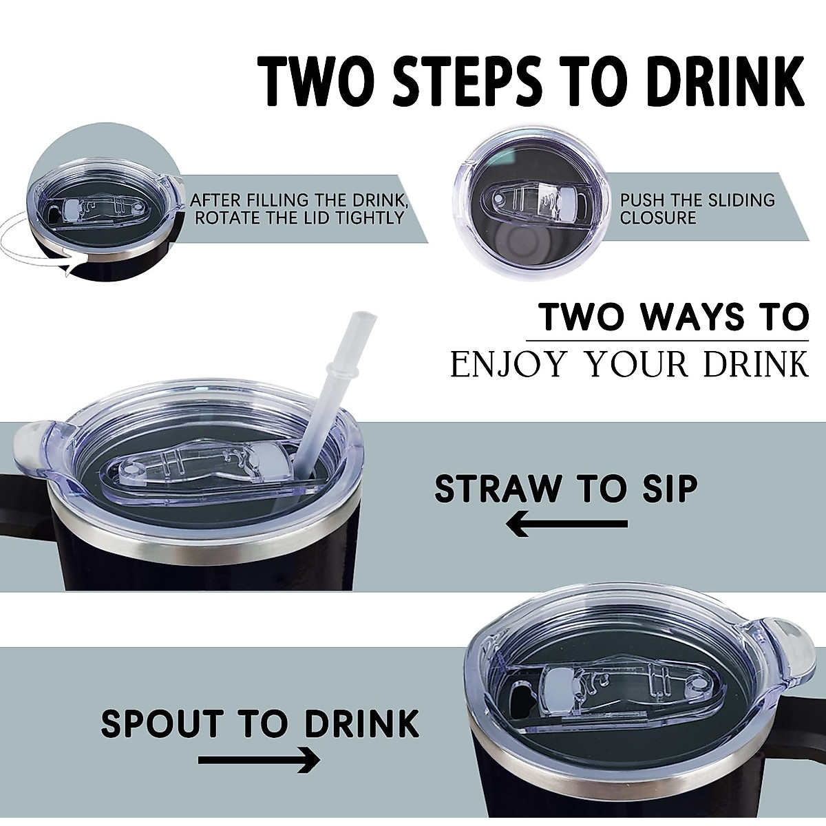 ZNYYZYBA Fishing Gifts for Men, I'd Rather Be Fishing 40 oz Fishing Tumbler with Handle and Straw and Leak Proof Lid, Reusable Stainless Steel Insulated Fishing Coffee Mug, Gifts for Fisherman