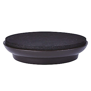 Hardwood Upright Piano Caster Cups with EVA Foam Piano Pad Furniture Round Load Bearing Pads Set of 4 (Brown Wood)