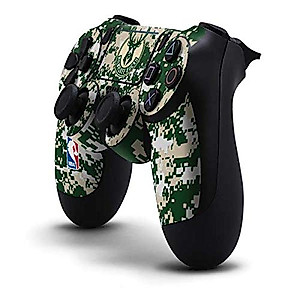 Skinit Decal Gaming Skin Compatible with PS4 Pro/Slim Controller - Officially Licensed NBA Milwaukee Bucks Camo Digi Design