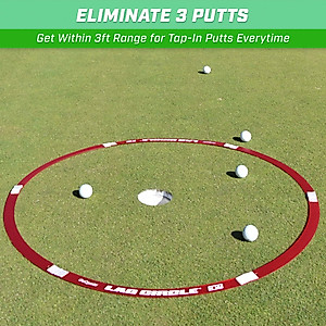 GoSports LAG CIRCLE Putting and Chipping Training Tool - Includes 6 ft and 3 ft Circles
