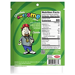 Chumlee's Awesome Beef Jerky, Handcrafted Meat Snack, High Protein, Jalapeno Garlic 3 oz Bag