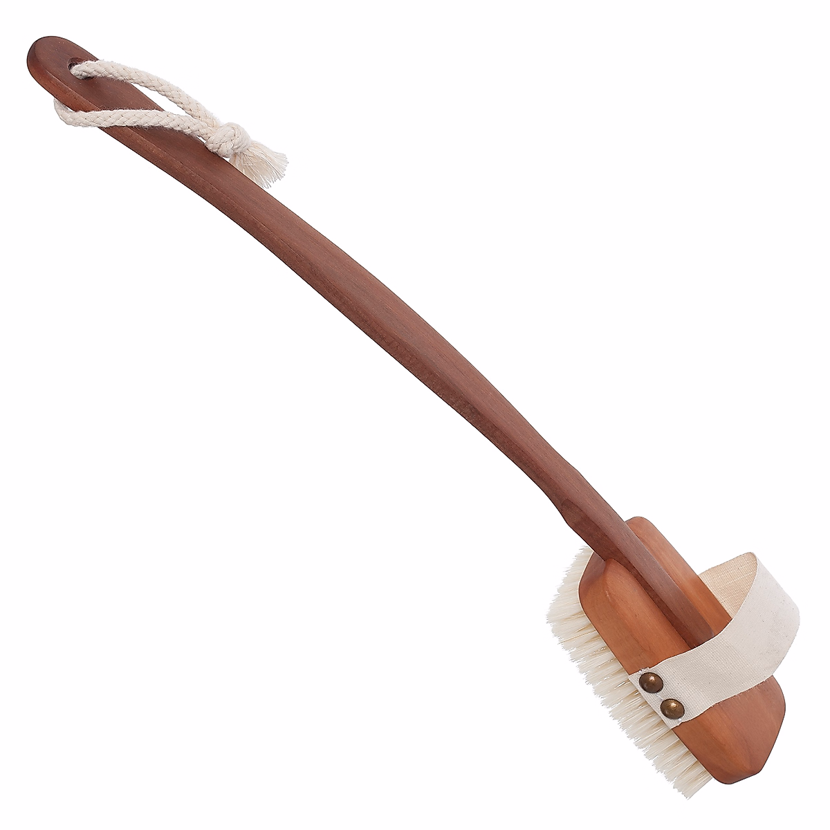 Redecker Natural Pig Bristle Bath Brush with Oiled Pearwood Handle, 100% Made in Germany, 16-7/8-Inches