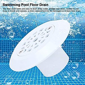 Qinlorgo Easy to Install and Replace Floor Drain, Swimming Pool Drainer, Abs Material Filter Type Sturdy Home for Swimming Pool Use Garden(1.5 inch)
