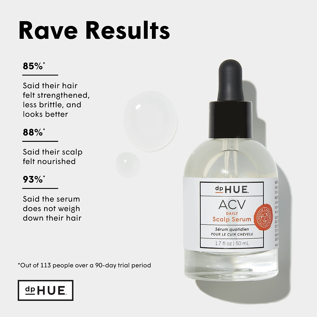 dpHUE ACV Daily Scalp Serum - 1.7 fl oz - Helps Soothe Dry Scalps & Activate Healthy Hair Growth - Formulated with Hyaluronic Acid