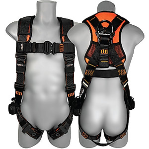 Frontline 110VTB Combat™ Lite Vest Style Harness with Aluminum Hardware and Suspension Trauma Straps | Quick Connect Buckle | OSHA and ANSI Compliant (Size: M-L)
