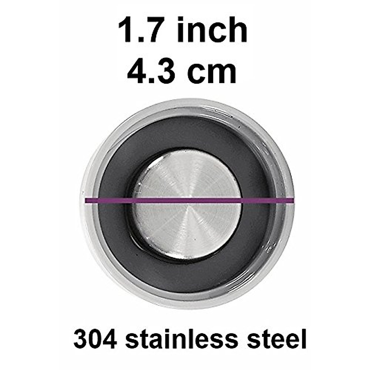 Brieftons Glass Bottles's Lids, Pack of 2 Stainless Steel Caps