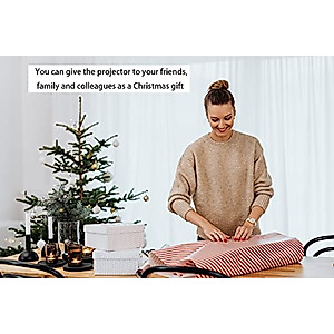 Mini Projector, 1080P HD Supported Portable Projector 2023 Upgraded Laptop Projector Outdoor Office Home Theater Movie Projector with HDMI/USB/Audio/AV for iOS/Android/Windows/PS5/Computer/TV