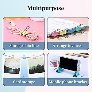 Medium Binder Clips 1.25 Inch Black 36 PCS, Binder Clips 32mm for Teacher School Office and Business