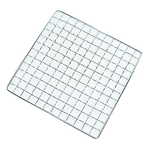 Ebros Gift Japanese Cuisine Tabletop Shichirin Konro Compact Movable Charcoal Grill BBQ Cooking Stove With Stainless Steel Wire Mesh Grill And Wooden Base For Yakitori Hibachi Yakiniku (Gray Black)