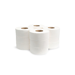 Morsoft by Morcon Jumbo Toilet Paper Rolls, 12 Rolls/Carton, 2-Ply, 100% Recycled Fibers, Soft and Absorbent, Fits in Jumbo Tissue Dispenser, Commercial Toilet Paper Rolls, Jumbo Roll Toilet Paper