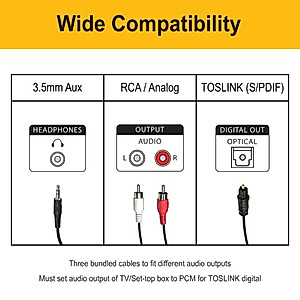 HomeSpot Wireless Over-Ear Headphones Transmitter Set for TV Movie Bluetooth 5.3 aptX LL No Delay 40 Hours Immersive Sound Enhanced Volume and Clarity (Digital Optical TOSLINK RCA AUX)