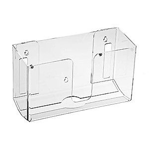Alpine Industries Acrylic Wall-Mounted Paper Towel Dispenser - Single or Multiple Towel Retrieval - Bi Fold and C Fold (Clear)