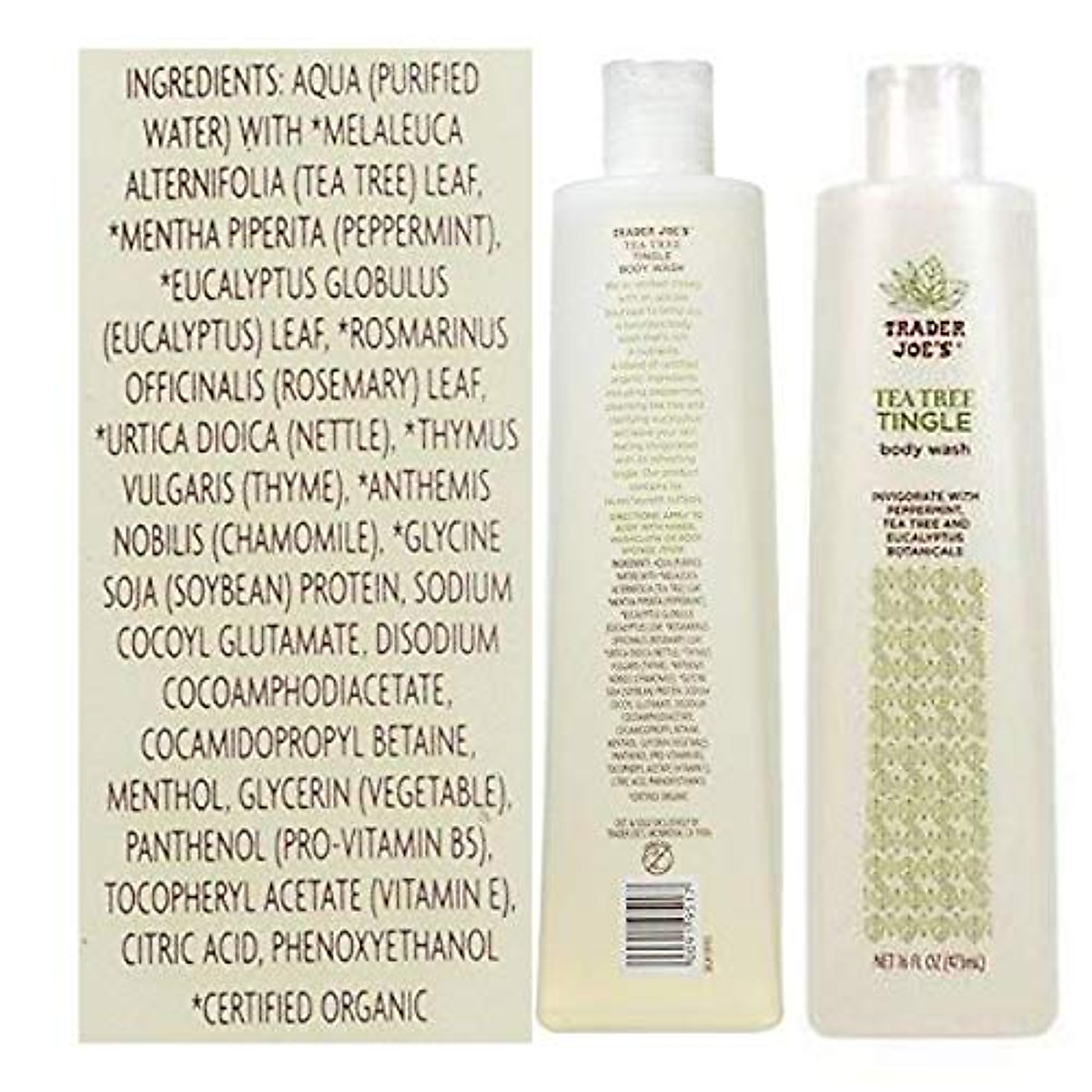 Tea Tree Oil Tingle Shampoo, Conditioner and Body Wash Set with Peppermint, Tea Tree and Eucalyptus Botanicals, Cruelty Free Trader Joe’s Tingle Variety Pack Bundle