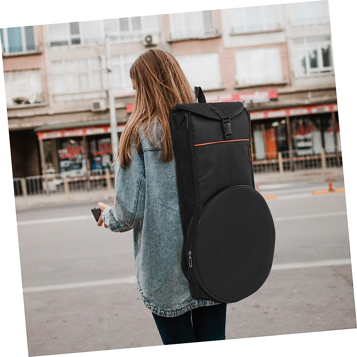 Generic Drum Pad Bag, Dumb Bag Storage Backpack Cases with Detachable Carrying Black Waterproof Oxford Fabric Pouch Holder for 12Inch and 8Inch Pads, EZM4R14DXK03859ZS8