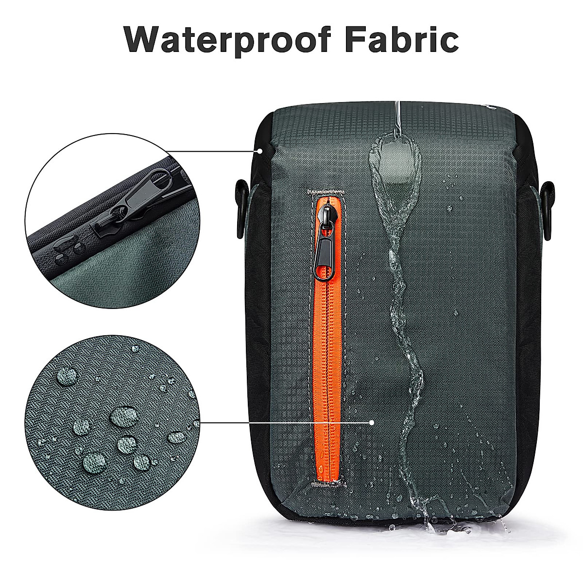 S-ZONE Camera Insert Bag Waterproof Lens Cube Case Compatible with Nikon Canon Sony Fuji for SLR DSLR Mirrorless Lens Cables Accessories