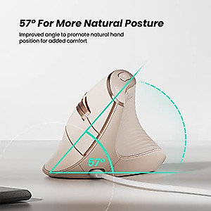 Nulea M504 Wired Vertical Mouse, USB Ergonomic Optical Mouse with 4 Adjustable DPI, 11 RGB Backlight Modes, Compatible for Laptop, PC, Desktop, Mac, Pink