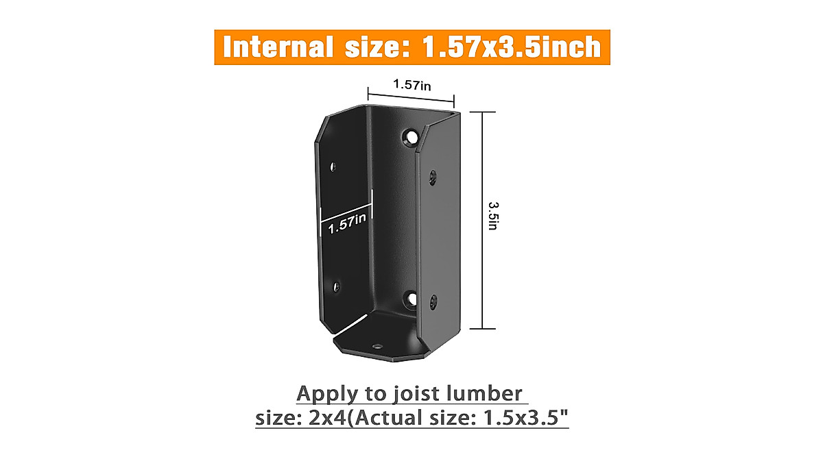Antsky Concealed Joist Hanger for 2x4 Beams