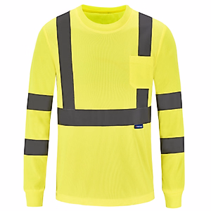 A-SAFETY Construction Shirts for Men M Yellow