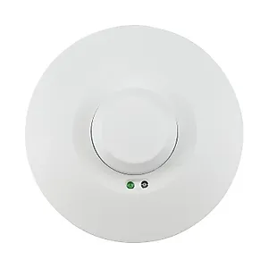 J.LUMI YCA2002 Microwave Ceiling Motion Sensor, 5.8 GHz Microwave Motion Detector Light Switch 1200W, Ceiling Mount Motion Detector, 32-ft Range, White (85-265V AC)