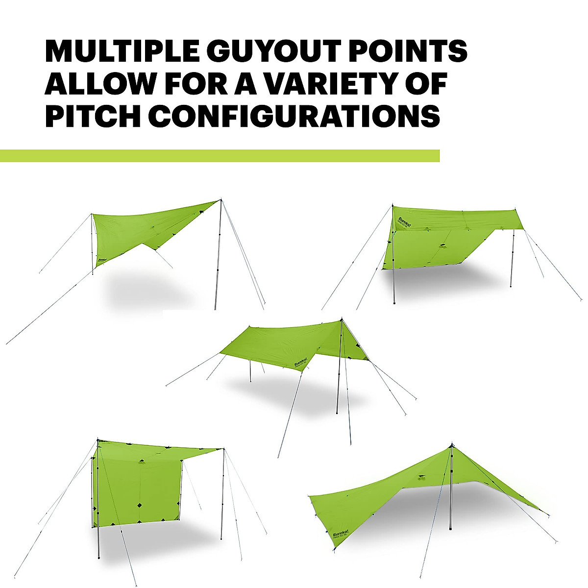 Eureka! Trail Fly Customizable Camping Tarp, 10 Feet, Jasmine Green