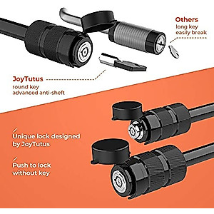 JOYTUTUS Trailer Hitch Lock, 1/2" Dia 2-3/4'' Long Pin, Fits 2" Class I/II Receiver, with 2 Keys 2 O-Rings, for Trailer Truck Car Boat, Anti-Theft and Waterproof Towing Hitch Lock