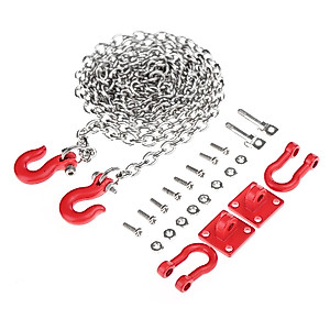 U Shaped Tow Hook, RC Tow Hook Chain for 1/10 Scale Rc Cars, Trailer Chain Metal Assemble Parts for Rc Climbing Crawler Car